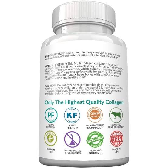 Natural Elements, Multi Collagen 2025 mg per serving (180 Capsules ...
